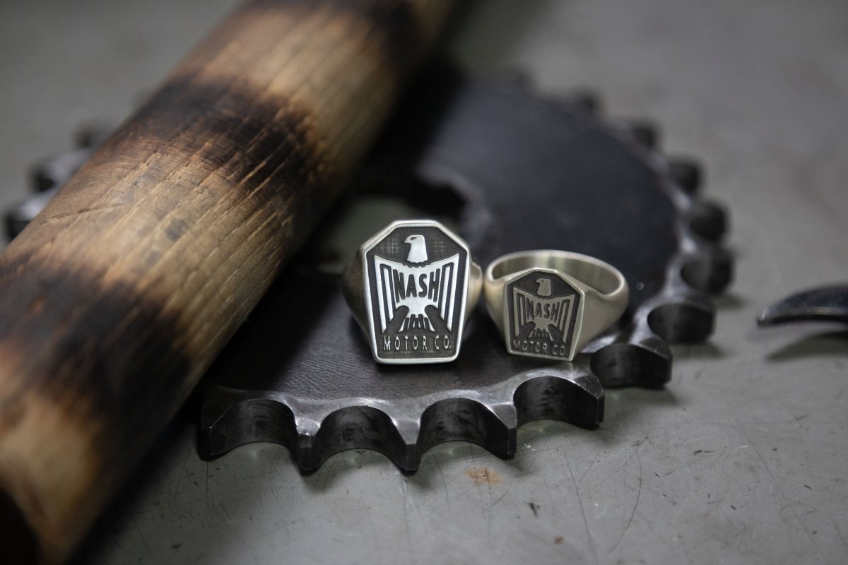 Nash Motorcycle Co. X The C.L. Greye Jewelry Co. sterling silver "Eagle ...