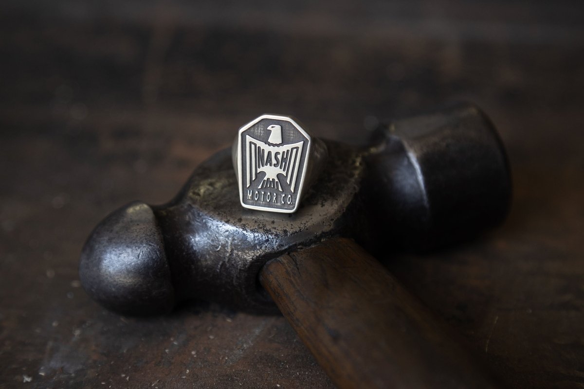 Nash Motorcycle Co. X The C.L. Greye Jewelry Co. sterling silver "Eagle ...