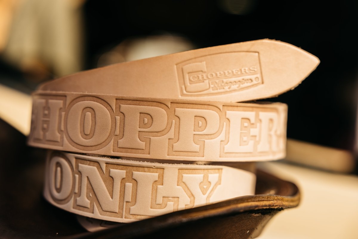 NEW!!! "Choppers Only" U.S. made leather belts - Nash Motorcycle X Cho